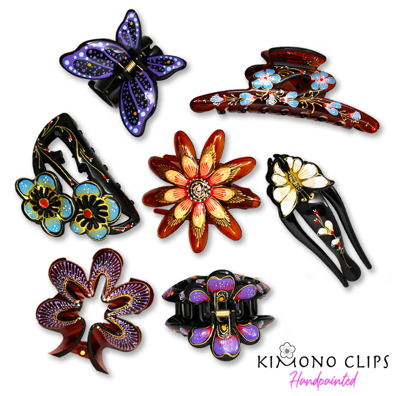 Handpainted Clips – Kimono Clips