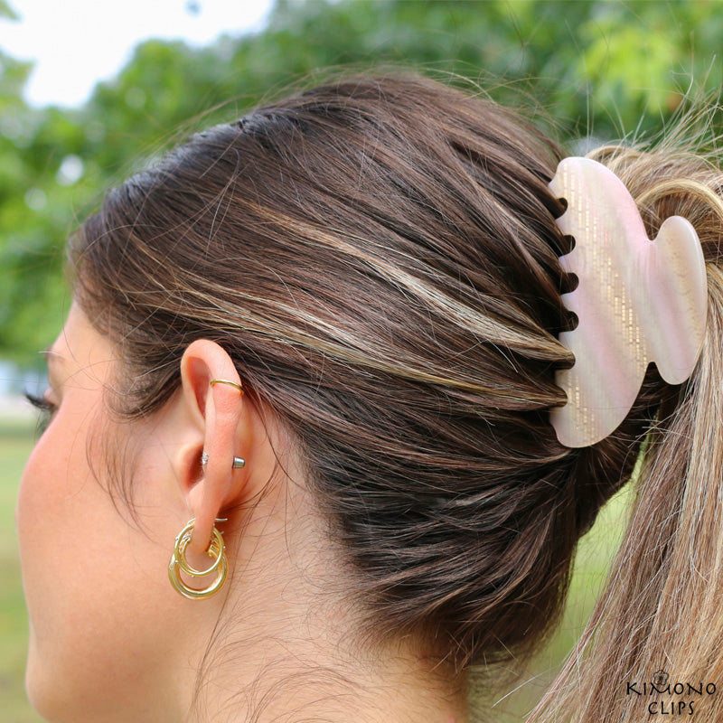 French Handmade Round Claw Hair Clip - large – Kimono Clips